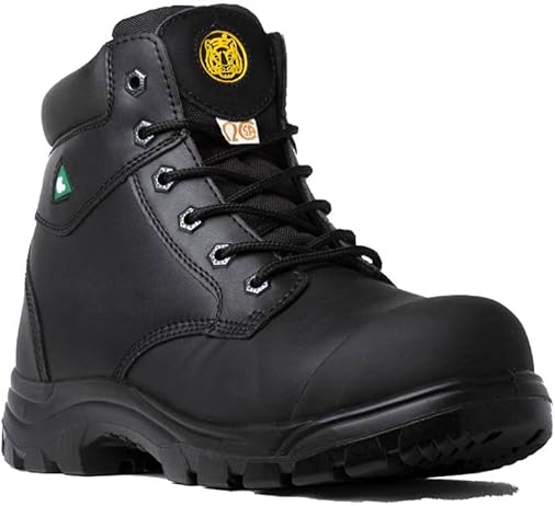 Tiger Safety Men’s CSA Approved Steel Toe 6″ Leather Safety Work Boots ...